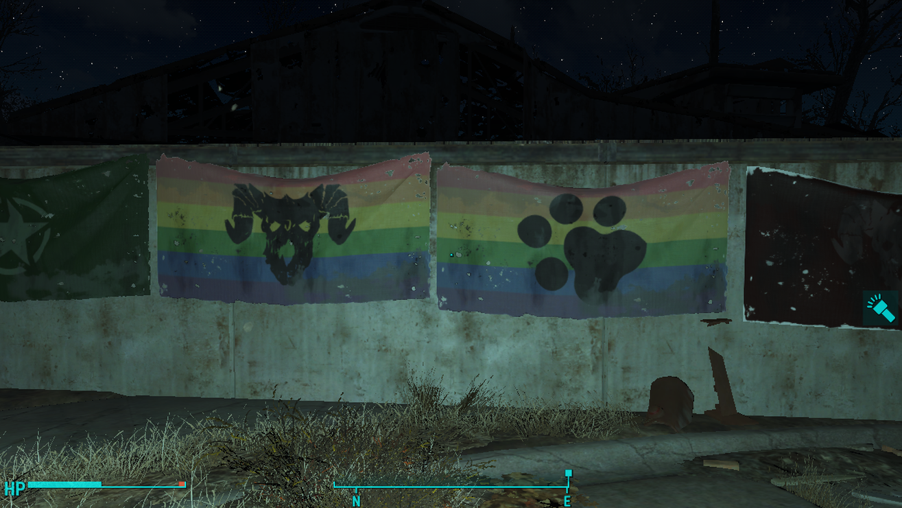 Skyrim Mods - Nimrout Deathclaw and Furry Pride Constructable Flags