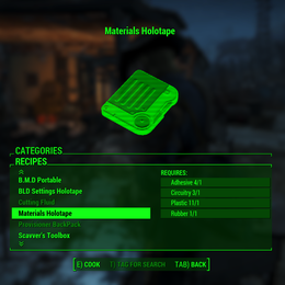 Skyrim Mods - Materials Holotape