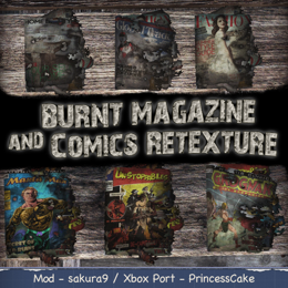 Skyrim Mods - Burnt Magazine and Comics Retexture