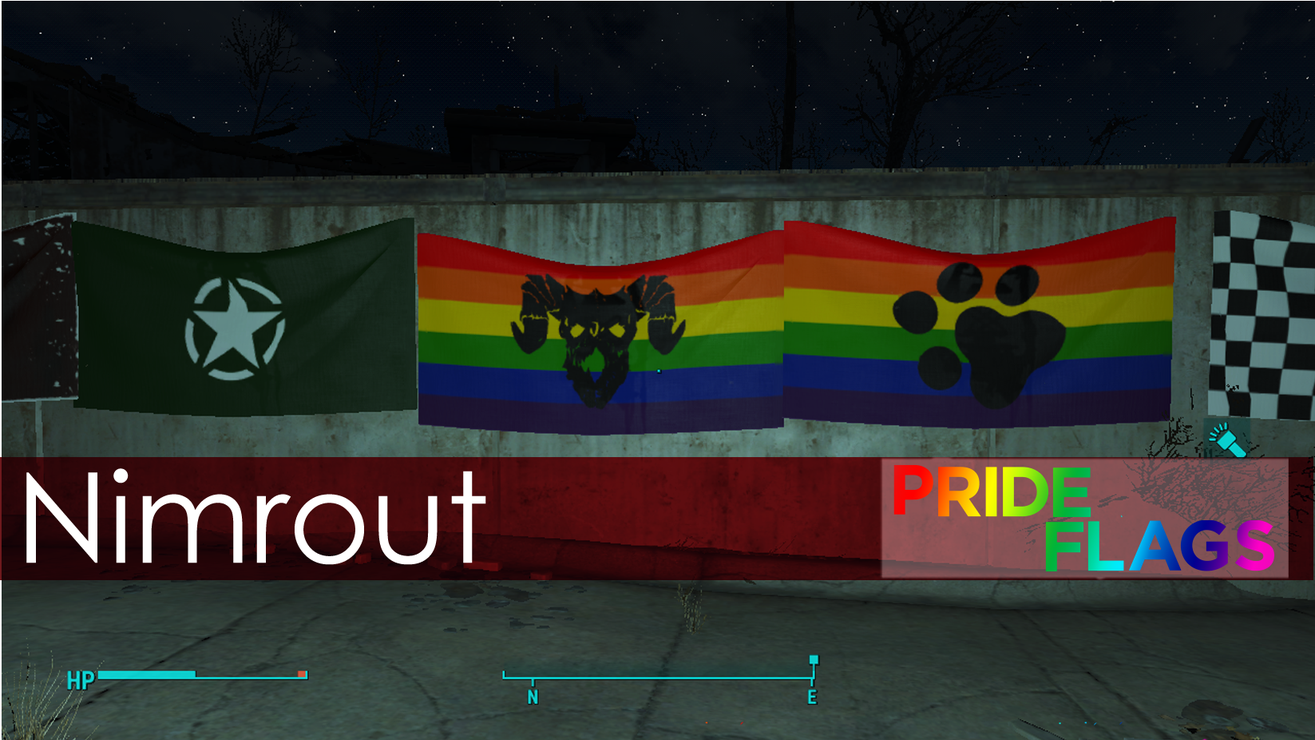 Skyrim Mods - Nimrout Deathclaw and Furry Pride Constructable Flags